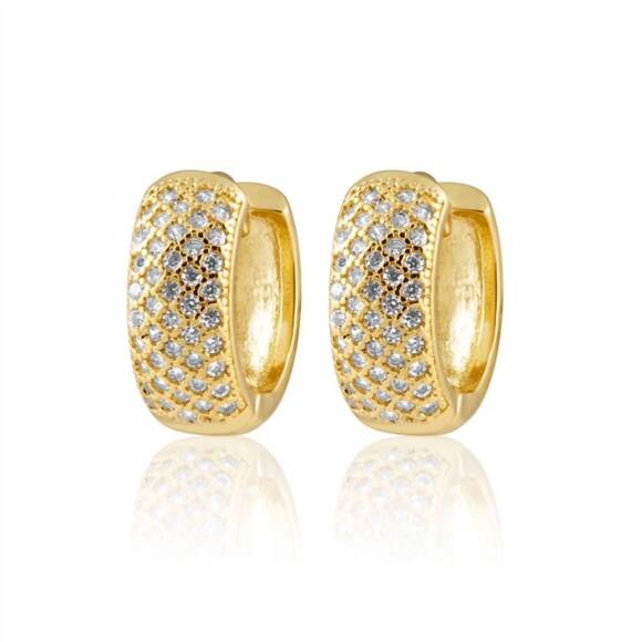 SAHIRA | Jewelry | New Sahira Womens Lola Huggies In Gold | Poshmark